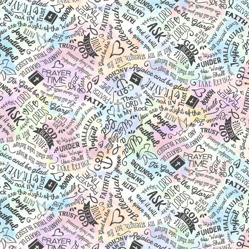 Faith Words Multi – Pinwheels & Posies