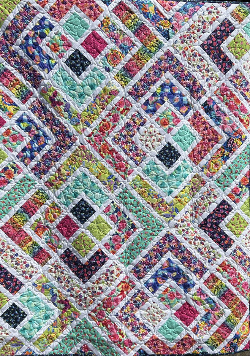 The Penny Quilt-Flower Patches Lap Quilt Kit – Pinwheels & Posies