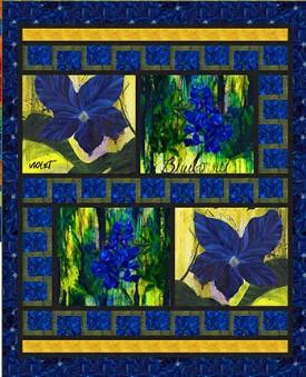 Winding Way Violet Bluebonnet Quilt Kit – Pinwheels & Posies