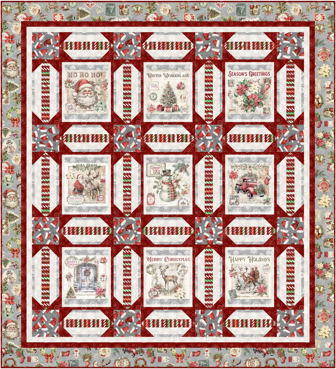 Christmas Traditions Pattern – Pinwheels & Posies