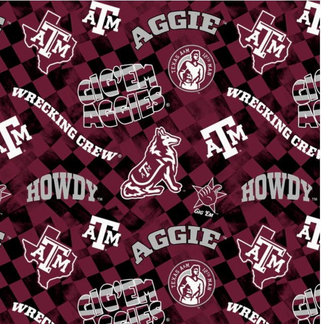 Texas A & M Check – Pinwheels & Posies